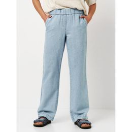 Toni Damen Toni Schlupfhose &raquo;Pia Wide&laquo; Sommerhose in sommerlicher Qualit&auml;t mit Leinen blau 38, N-Gr