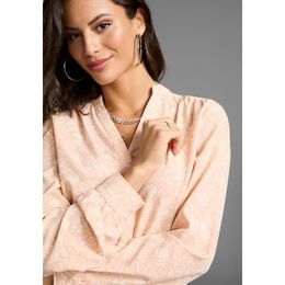 Laura Scott Damen Schlupfbluse mit krempelbaren &Auml;rmeln rosa 34