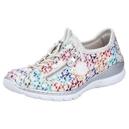 Rieker Damen Slip-On Sneaker Schlupfschuh, Freizeitsneaker, Halbschuh mit MemoSoft-Ausstattung bunt 42