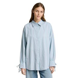 Tom Tailor Denim Damen Tom Tailor Denim Klassische Bluse mit Streifen Muster XXL