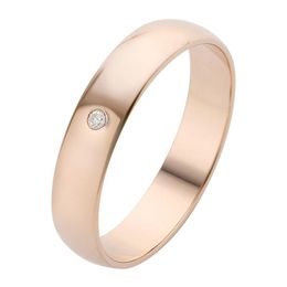 Firetti Unisex Trauring &raquo;Schmuck Geschenk Gold Hochzeit Ehering Trauring "LIEBE"&laquo; Made in Germany, wahlweise mit oder ohne Brillant rosa