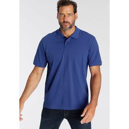 MAN'S WORLD Man's World Herren Poloshirt Kurzarm, lockere Passform, unifarben blau 44/46 (S)