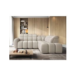 MF Design Eagle Recamiere Rechts in Beige - (L) 208 x (B) 258 x (H) 107 cm | Gr.: onesize