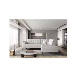 MF Design Lenny Recamiere Rechts in Grau - (L) 210 x (B) 260 x (H) 93 cm | Gr.: onesize
