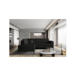 MF Design Lenny Recamiere Links in Schwarz - (L) 210 x (B) 260 x (H) 93 cm | Gr.: onesize