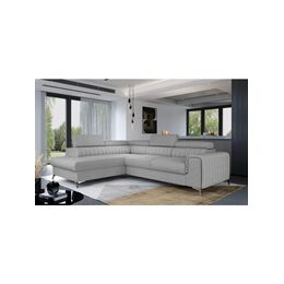 MF Design Lauryn Recamiere Links in Hellgrau - (L) 205 x (B) 278 x (H) 92 cm | Gr.: onesize