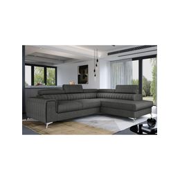 MF Design Lauryn Recamiere Rechts in Anthrazit - (L) 205 x (B) 278 x (H) 92 cm | Gr.: onesize