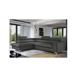 MF Design Lauryn Recamiere Links in Anthrazit - (L) 205 x (B) 278 x (H) 92 cm | Gr.: onesize