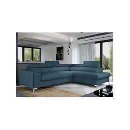 MF Design Lauryn Recamiere Rechts in Blau - (L) 205 x (B) 278 x (H) 92 cm | Gr.: onesize