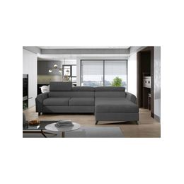 MF Design Mariam Recamiere Rechts in Grau - (L) 200 x (B) 288 x (H) 92 cm | Gr.: onesize