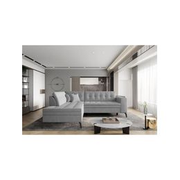 MF Design Lenny Recamiere Links in Grau - (L) 210 x (B) 260 x (H) 93 cm | Gr.: onesize