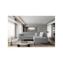 MF Design Lenny Recamiere Rechts in Grau - (L) 210 x (B) 260 x (H) 93 cm | Gr.: onesize