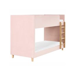 Beliani Hochbett CHOCQUES in Rosa/Braun - (W) 97 x (H) 143 x (L) 214 cm | Gr.: onesize