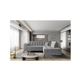 MF Design Lenny Recamiere Rechts in Stone - (L) 210 x (B) 260 x (H) 93 cm | Gr.: onesize