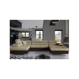 MF Design Eduard Recamiere Links in Beige - (L) 205 x (B) 337 x (H) 88 cm | Gr.: onesize
