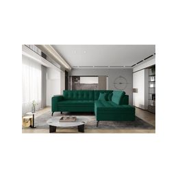 MF Design Lenny Recamiere Rechts in Flaschengr&uuml;n - (L) 210 x (B) 260 x (H) 93 cm | Gr.: onesize