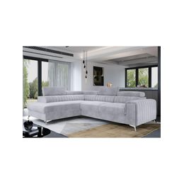 MF Design Lauryn Recamiere Links in Hellgrau - (L) 205 x (B) 278 x (H) 92 cm | Gr.: onesize