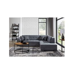 MF Design Piri Recamiere Rechts in Dunkelgrau - (L) 260 x (B) 260 x (H) 78 cm | Gr.: onesize