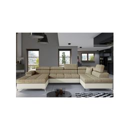 MF Design Eduard Recamiere Rechts in Beige - (L) 205 x (B) 337 x (H) 88 cm | Gr.: onesize