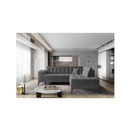 MF Design Lenny Recamiere Rechts in Charcoal - (L) 210 x (B) 260 x (H) 93 cm | Gr.: onesize