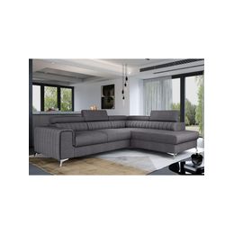 MF Design Lauryn Recamiere Rechts in Grau - (L) 205 x (B) 278 x (H) 92 cm | Gr.: onesize