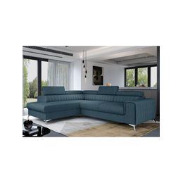 MF Design Lauryn Recamiere Links in Blau - (L) 205 x (B) 278 x (H) 92 cm | Gr.: onesize