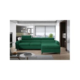 MF Design Mariam Recamiere Rechts in Smaragd - (L) 200 x (B) 288 x (H) 92 cm | Gr.: onesize