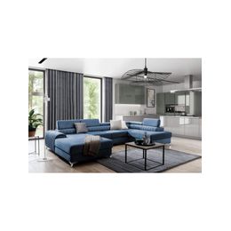 MF Design Lazy Recamiere Rechts in Blau - (L) 202 x (B) 354 x (H) 92 cm | Gr.: onesize