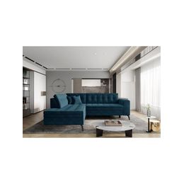MF Design Lenny Recamiere Links in Dunkelblau - (L) 210 x (B) 260 x (H) 93 cm | Gr.: onesize
