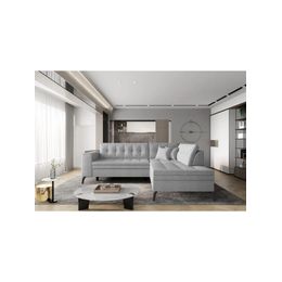 MF Design Lenny Recamiere Rechts in Grau - (L) 210 x (B) 260 x (H) 93 cm | Gr.: onesize
