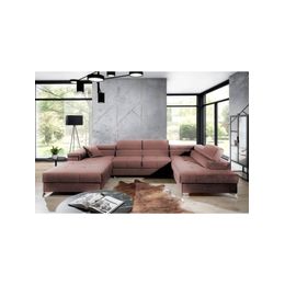 MF Design Eduard Recamiere Rechts in Staubige Rose - (L) 205 x (B) 337 x (H) 88 cm | Gr.: onesize