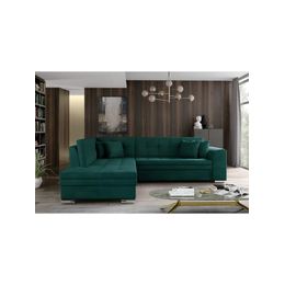 MF Design Piri Recamiere Links in Flaschengr&uuml;n - (L) 260 x (B) 260 x (H) 78 cm | Gr.: onesize