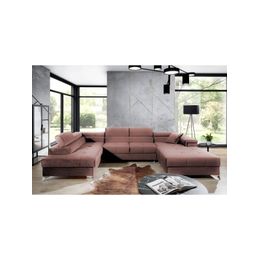 MF Design Eduard Recamiere Links in Staubige Rose - (L) 205 x (B) 337 x (H) 88 cm | Gr.: onesize