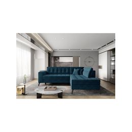 MF Design Lenny Recamiere Rechts in Dunkelblau - (L) 210 x (B) 260 x (H) 93 cm | Gr.: onesize