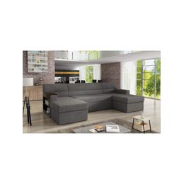 MF Design Narkos Recamiere Links in Grau - (L) 159 x (B) 310 x (H) 90 cm | Gr.: onesize