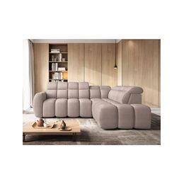 MF Design Eagle Recamiere Rechts in Hellbraun - (L) 208 x (B) 258 x (H) 107 cm | Gr.: onesize