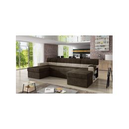 MF Design Narkos Recamiere Rechts in Braun - (L) 159 x (B) 310 x (H) 90 cm | Gr.: onesize
