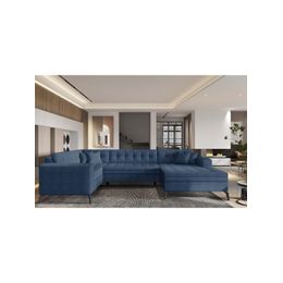 MF Design Monton Recamiere Rechts in Blau - (L) 180 x (B) 340 x (H) 93 cm | Gr.: onesize