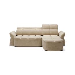 MF Design Benny Recamiere Rechts in Braunbeige - (L) 185 x (B) 301 x (H) 115 cm | Gr.: onesize