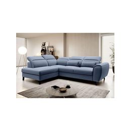 MF Design Nobel Recamiere Links in Blau - (L) 265 x (B) 265 x (H) 100 cm | Gr.: onesize