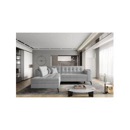 MF Design Lenny Recamiere Links in Grau - (L) 210 x (B) 260 x (H) 93 cm | Gr.: onesize