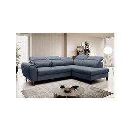MF Design Nobel Recamiere Rechts in Marineblau - (L) 265 x (B) 265 x (H) 100 cm | Gr.: onesize