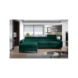 MF Design Mariam Recamiere Links in Flaschengr&uuml;n - (L) 200 x (B) 288 x (H) 92 cm | Gr.: onesize