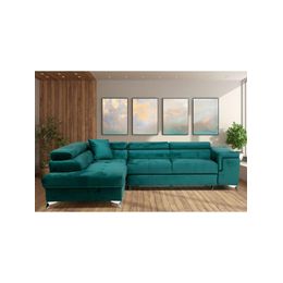 MF Design Eduardo Recamiere Links in Flaschengr&uuml;n - (L) 202 x (B) 275 x (H) 88 cm | Gr.: onesize