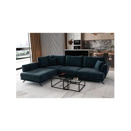 MF Design Lardo Recamiere Links in Blautanne - (L) 191 x (B) 276 x (H) 90 cm | Gr.: onesize