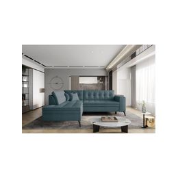 MF Design Lenny Recamiere Links in Blau - (L) 210 x (B) 260 x (H) 93 cm | Gr.: onesize