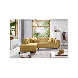 MF Design Lenny Recamiere Links in Gelb - (L) 210 x (B) 260 x (H) 93 cm | Gr.: onesize
