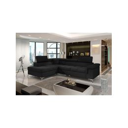 MF Design Eduardo Recamiere Links in Schwarz - (L) 202 x (B) 275 x (H) 88 cm | Gr.: onesize