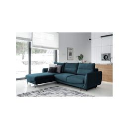 MF Design Sonic Recamiere Links in Blautanne - (L) 276 x (B) 276 x (H) 100 cm | Gr.: onesize