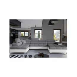 MF Design Eduard Recamiere Links in Grau - (L) 205 x (B) 337 x (H) 88 cm | Gr.: onesize